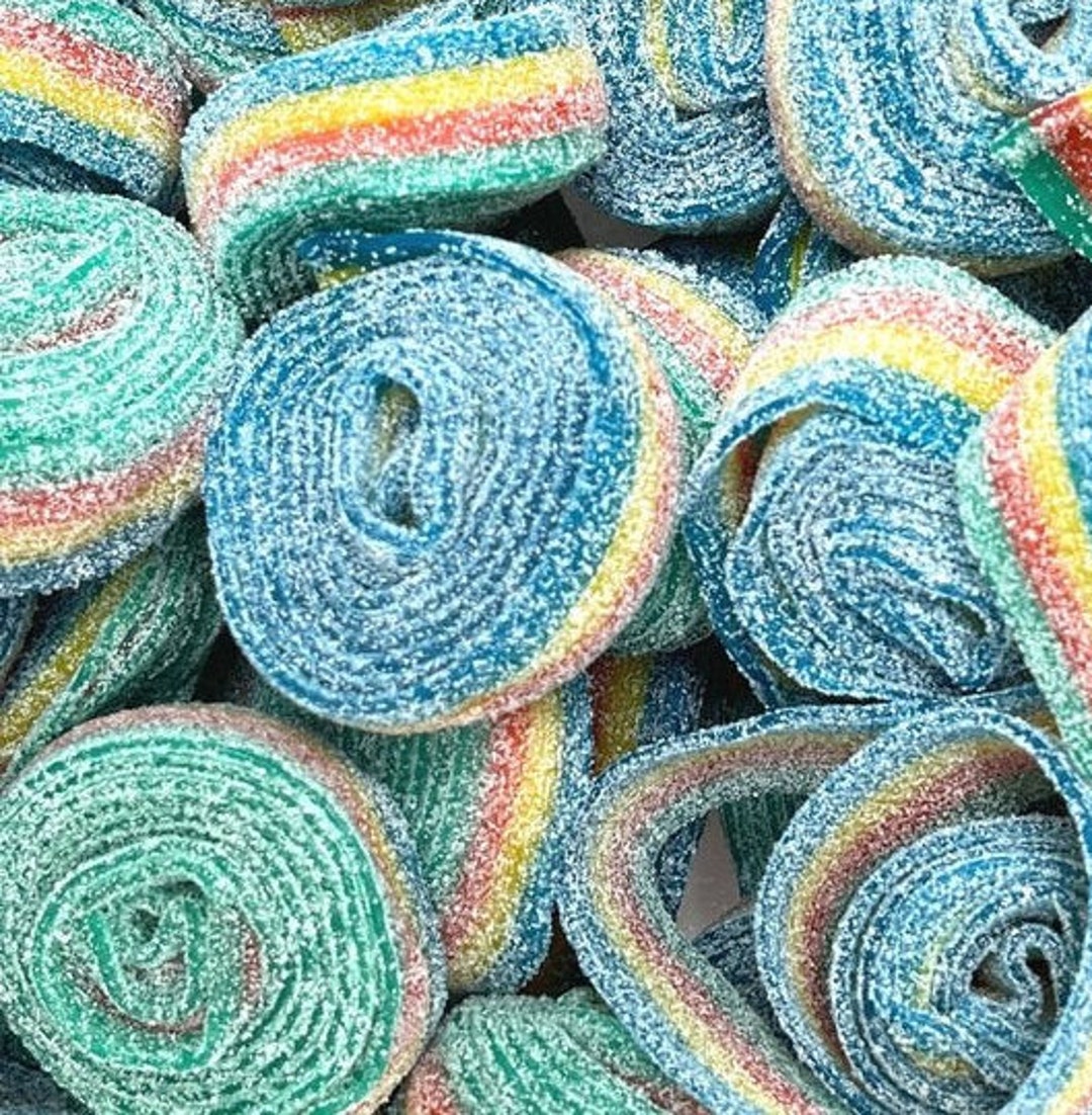 Sour Rainbow Ribbons – Fruity Chewy Candy Strips | Colorful Tangy ...