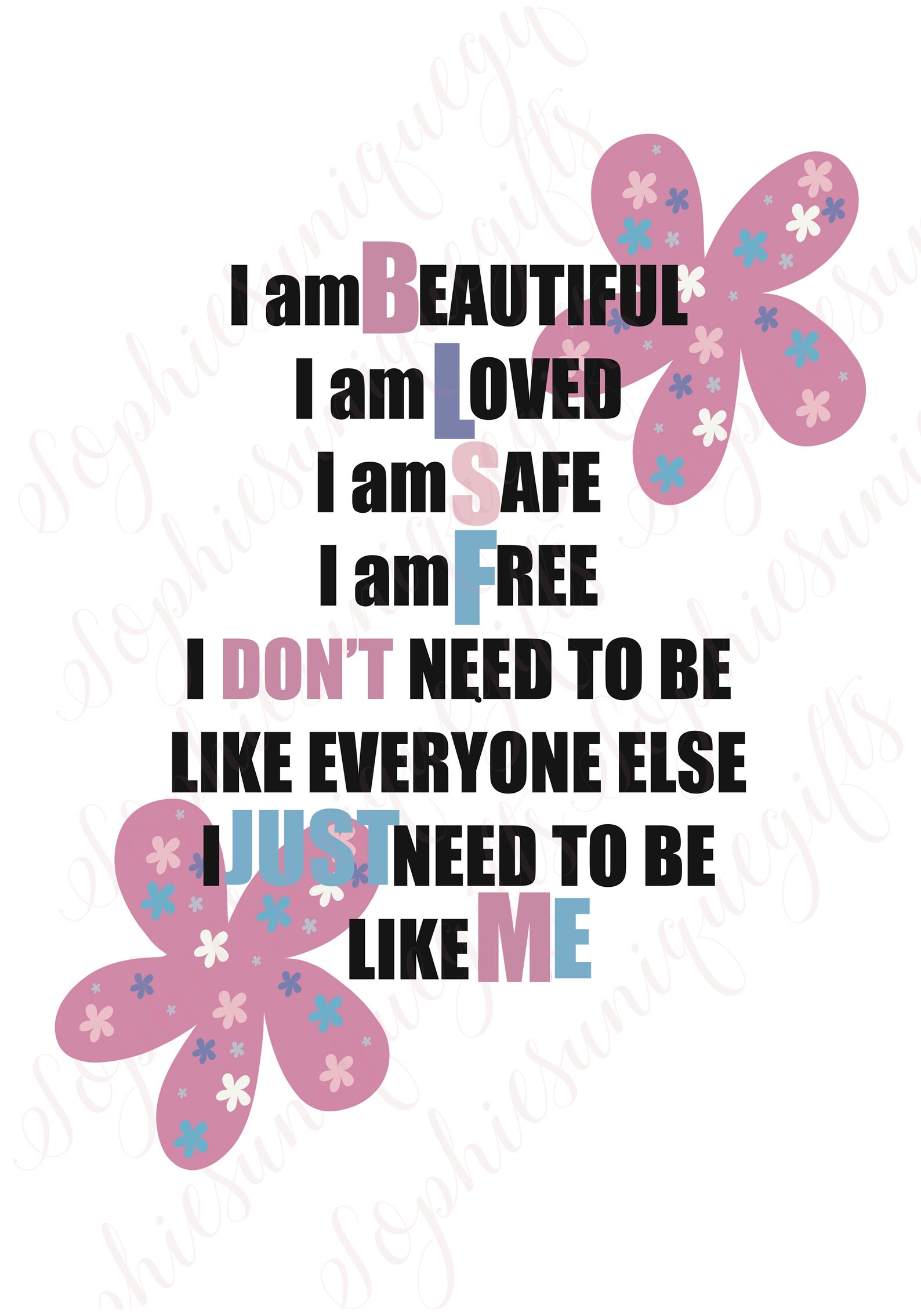I Am Safe Mantra Poem Pdf Png Jpeg File to Self Print - Etsy