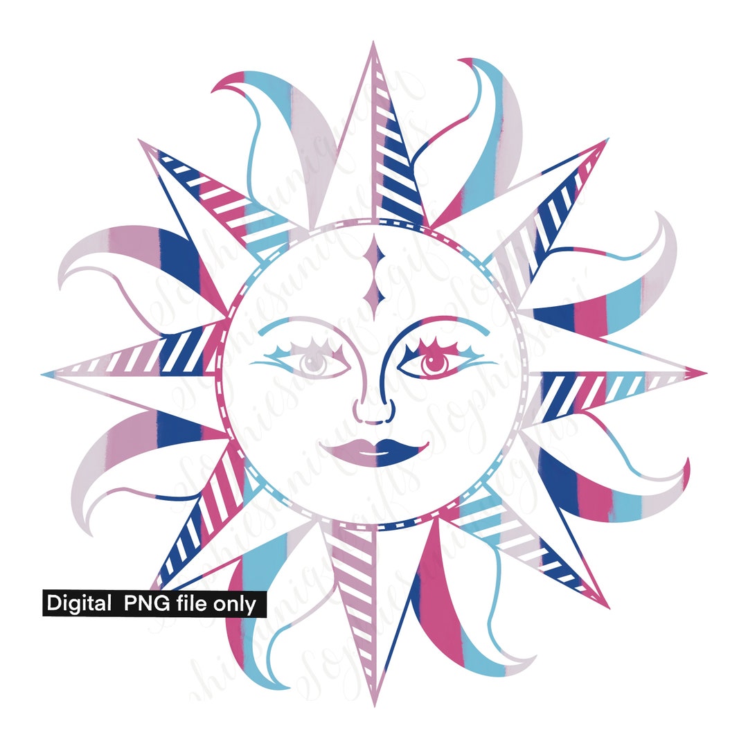 Sun Face Celestial PNG Digital File ONLY Celestial Star Png - Etsy