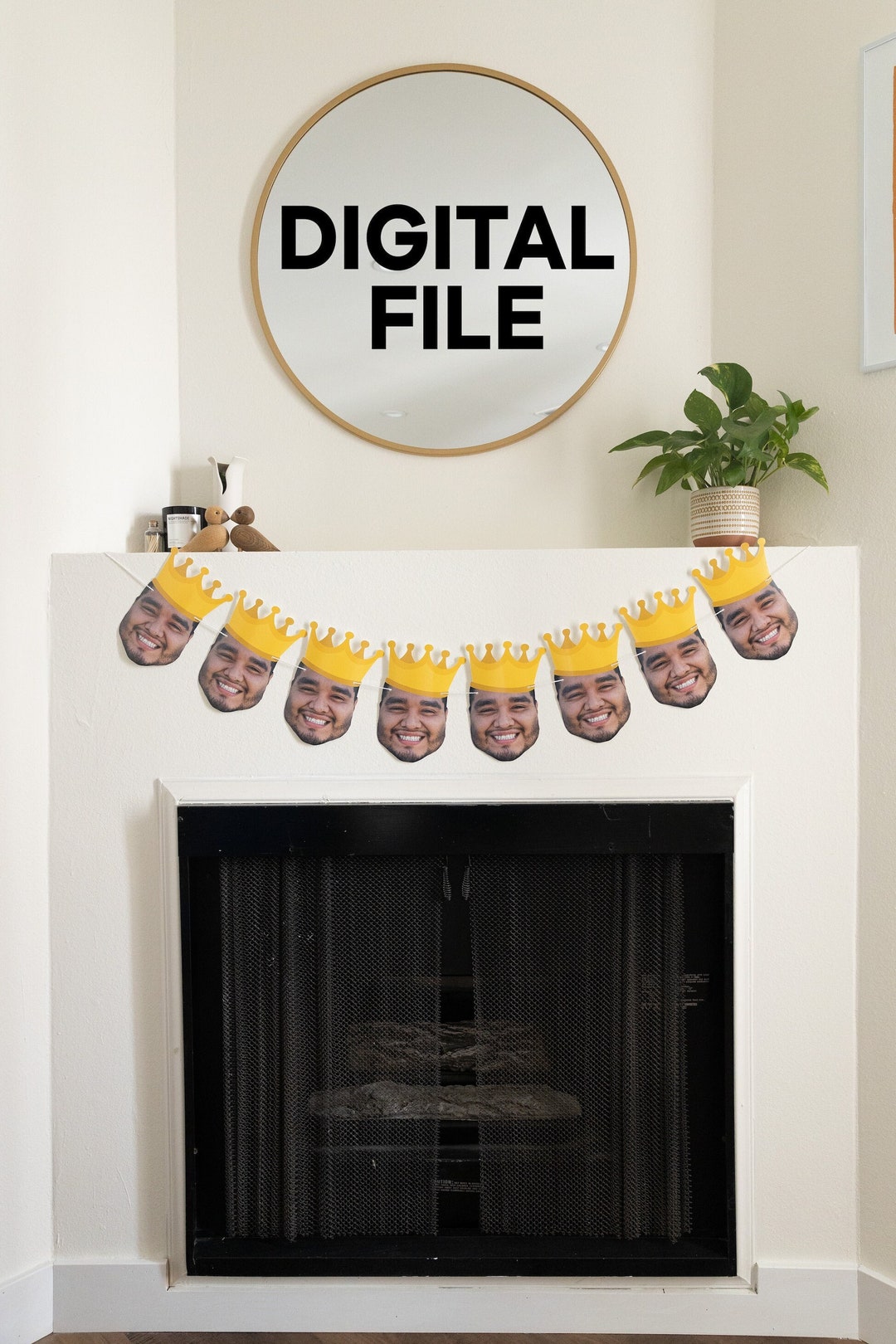 DIGITAL Bachelor Party Face Banner, Personalized Decorations for ...