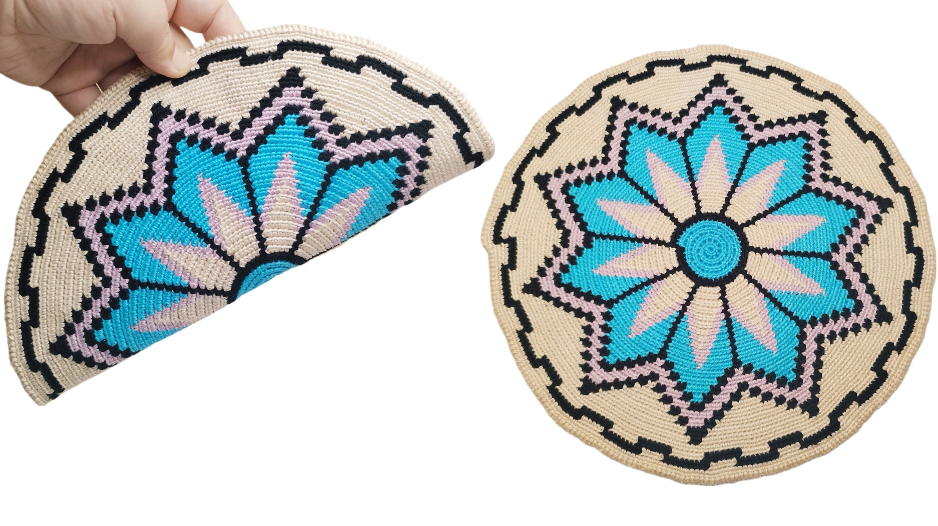 Tapestry Crochet Pattern, Mochila Bag Pattern, Moon Mochila Bag, Wayuu ...