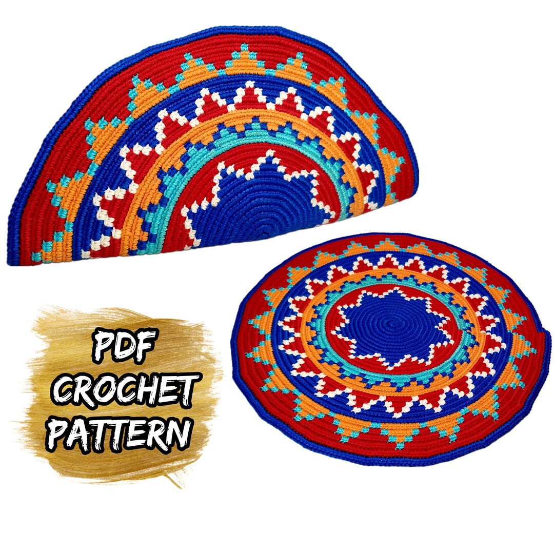 Tapestry Crochet Pattern, Mochila Bag Pattern, Moon Mochila Bag, Wayuu ...