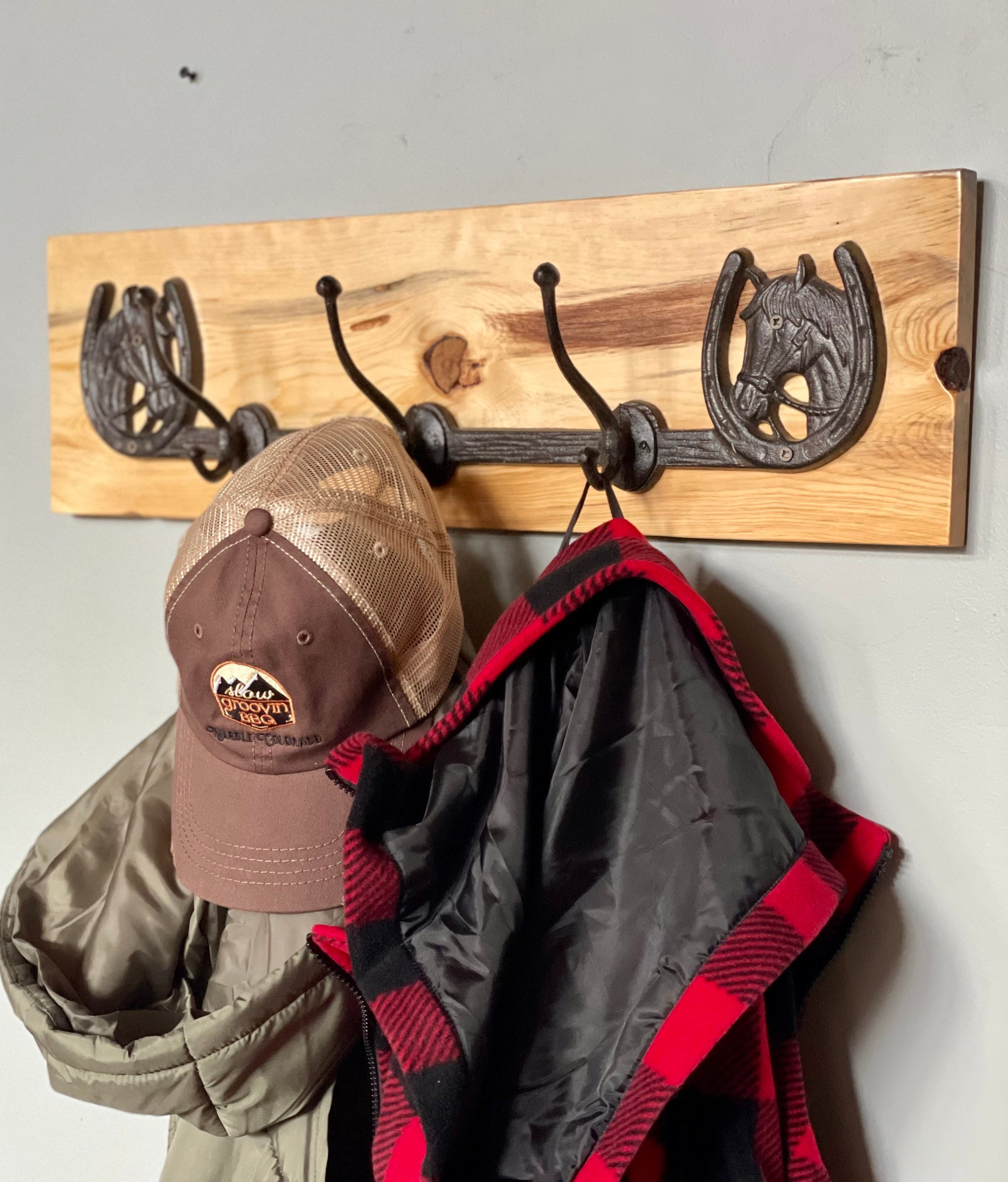 Coat Rack, Wood Coat Rack, Wall Coat Rack, Hanging Coat Rack, Western ...