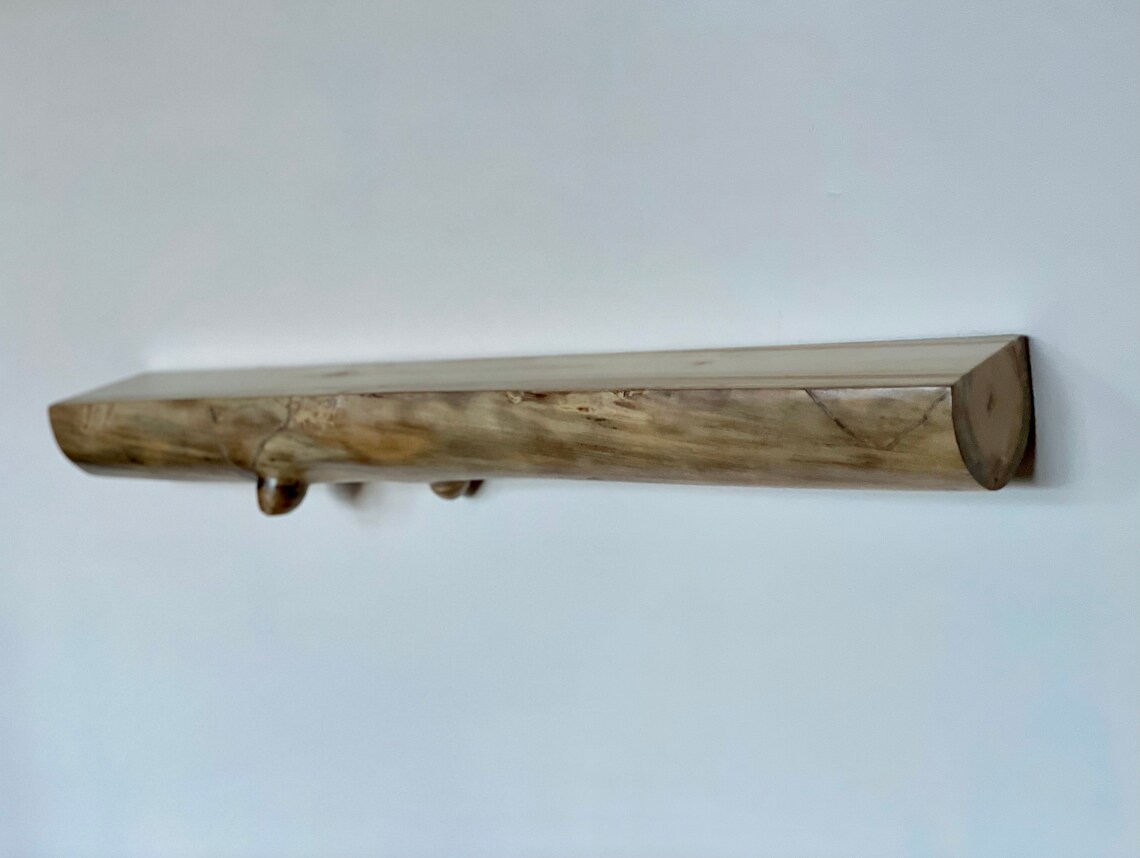 Floating Wall Shelf Wall Shelf Wood Shelf Half Log Shelf - Etsy