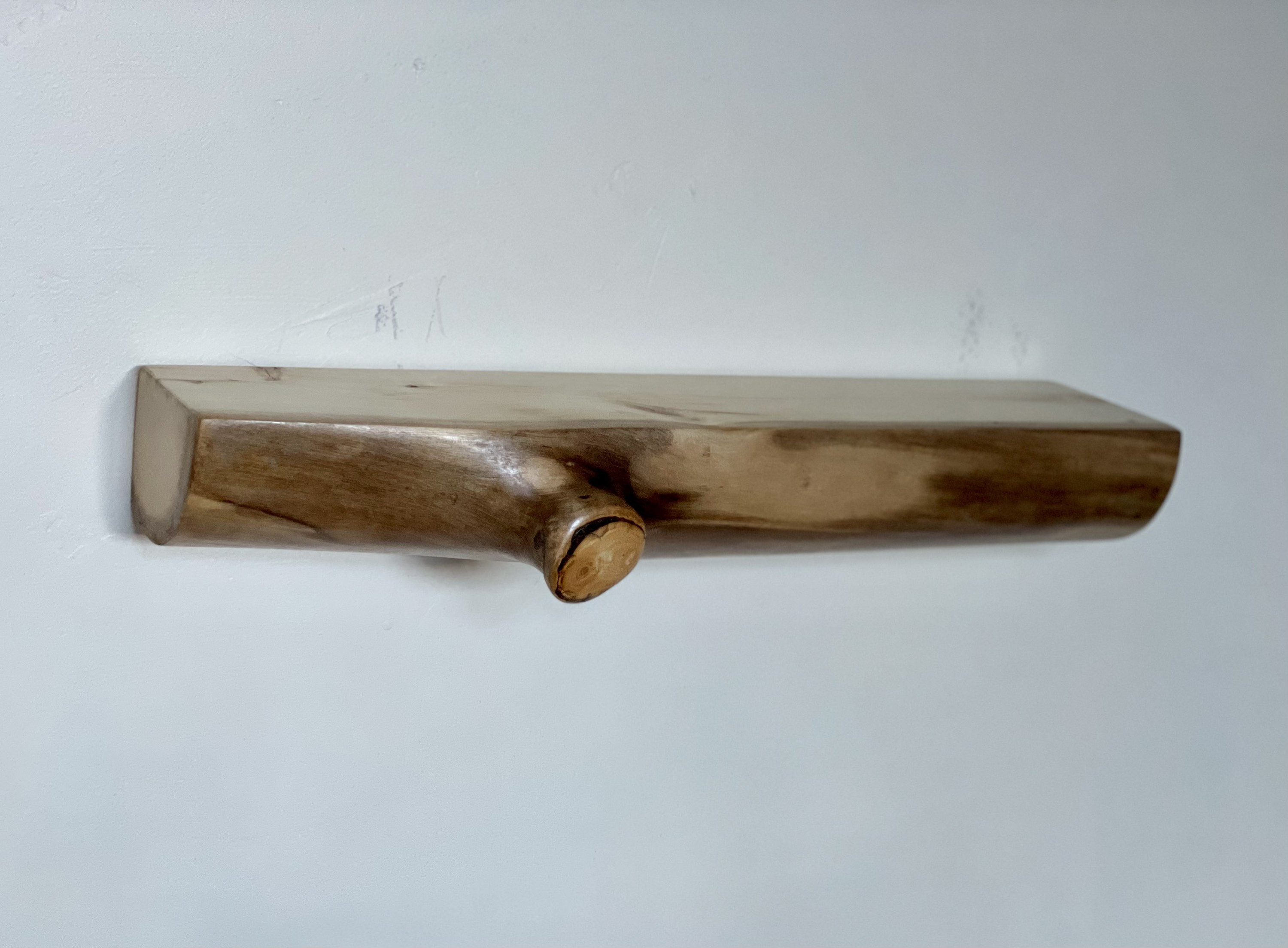 Floating Wall Shelf, Wall Shelf, Wood Shelf, Half Log Shelf, Rustic ...