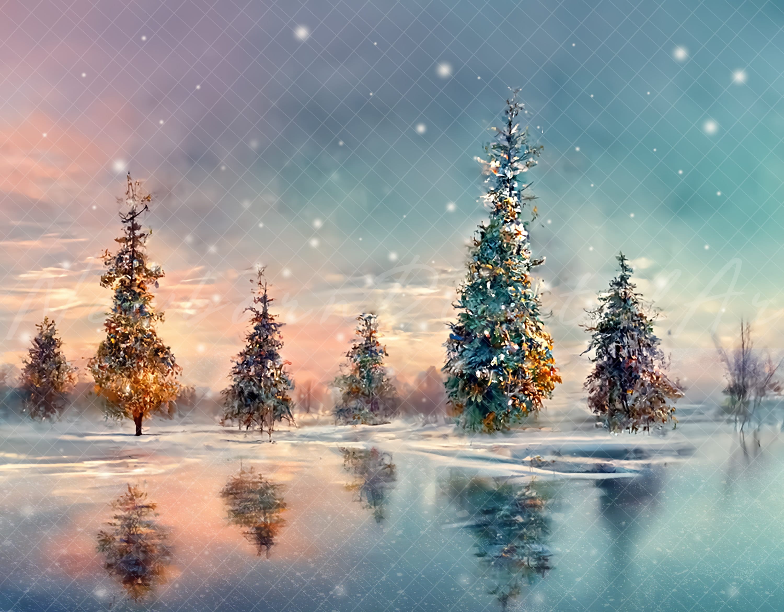 Christmas Backdrop, Winter Backdrop, Digital Backdrop, Printable ...