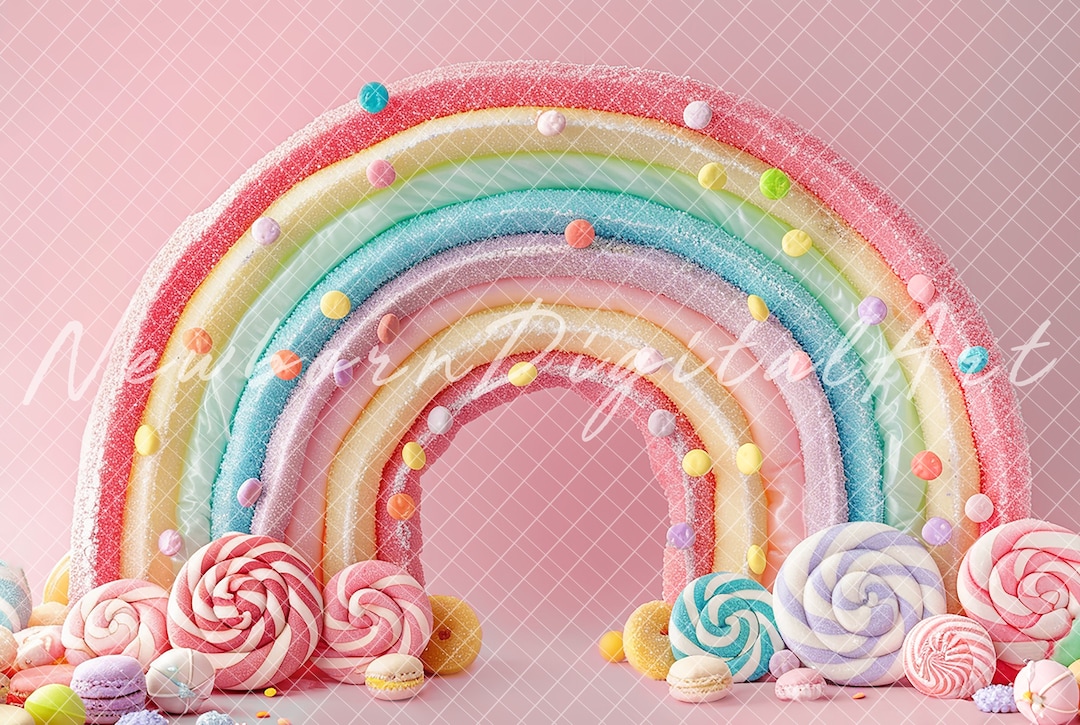 Candy Land Cake Smash Backdrop, Printable Backdrop, Digital Backdrop ...