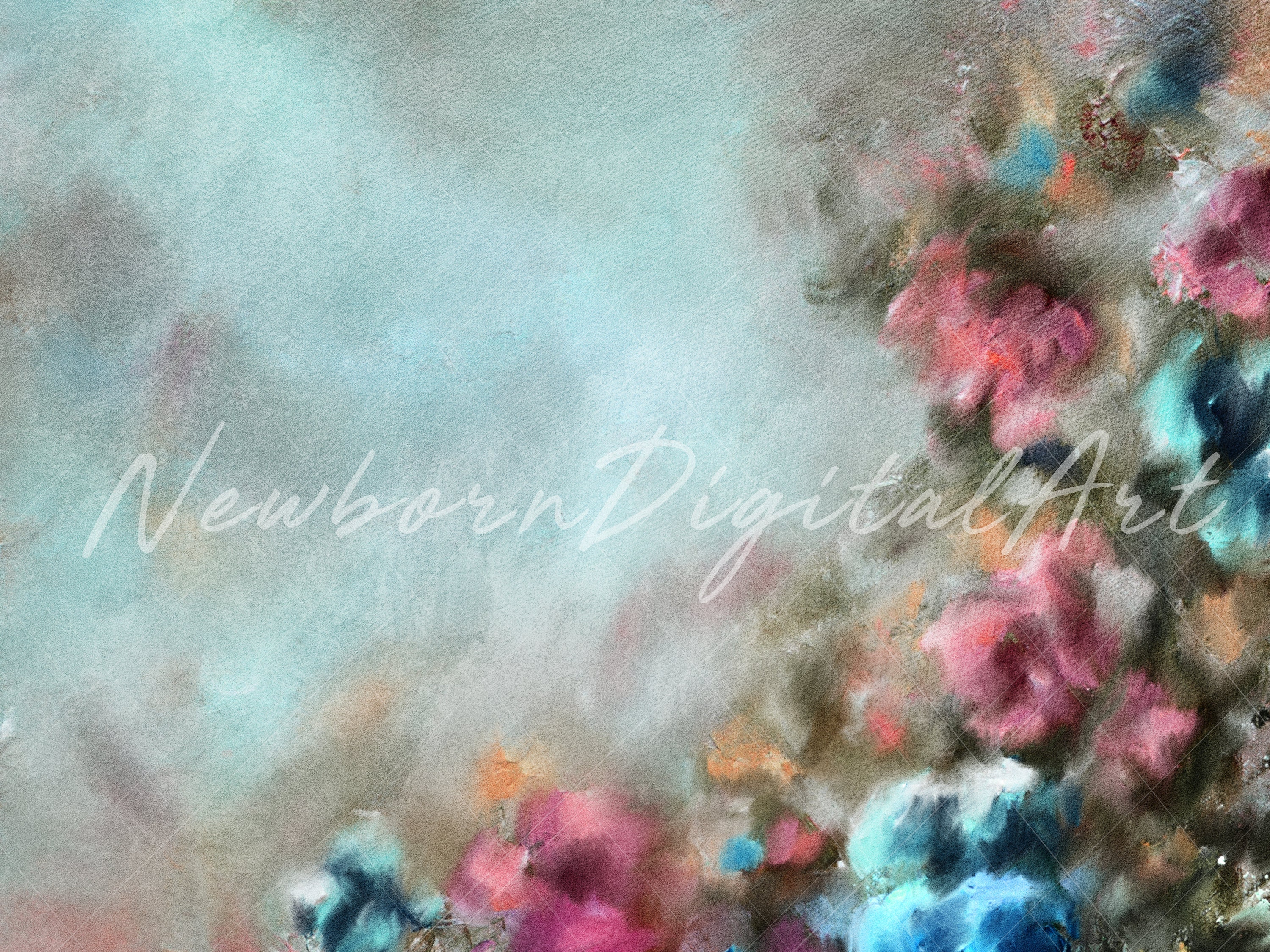 Flower Overlay for Photographers, Fine Art Overlay, Painted Backdrop ...