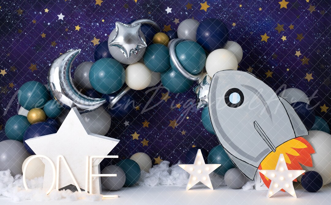 Space Backdrop, Outer Space Backdrop, Astronaut Backdrop, Printable ...
