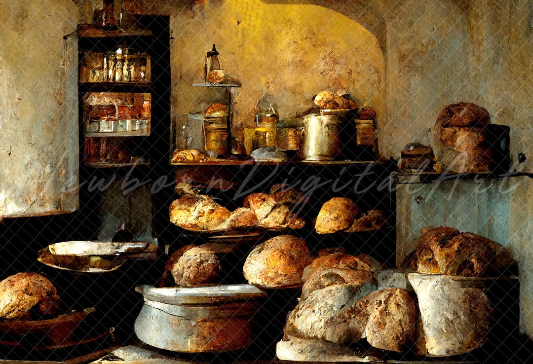 Italian Bakery Backdrop, Bakery Backdrop, Digital Background, Printable ...