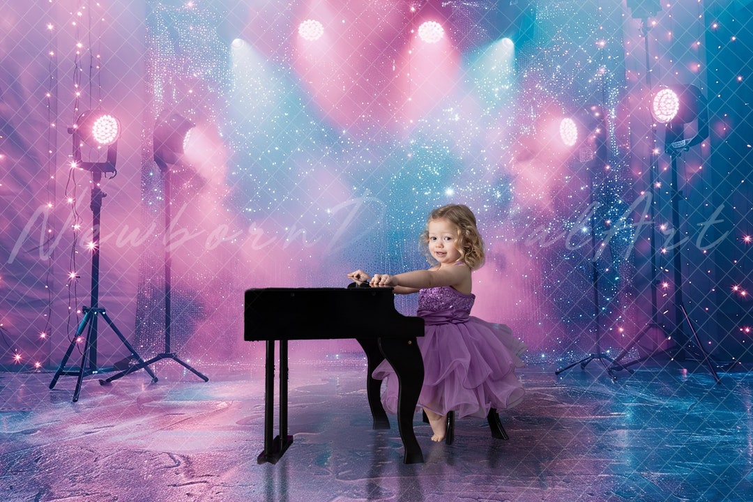Popstar Digital Backdrop, Glitter Stage Backdrop, Singer Backdrop ...
