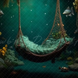 Mermaid Digital Backdrop, Ocean Backdrop, Under the Sea, Digital Prop ...