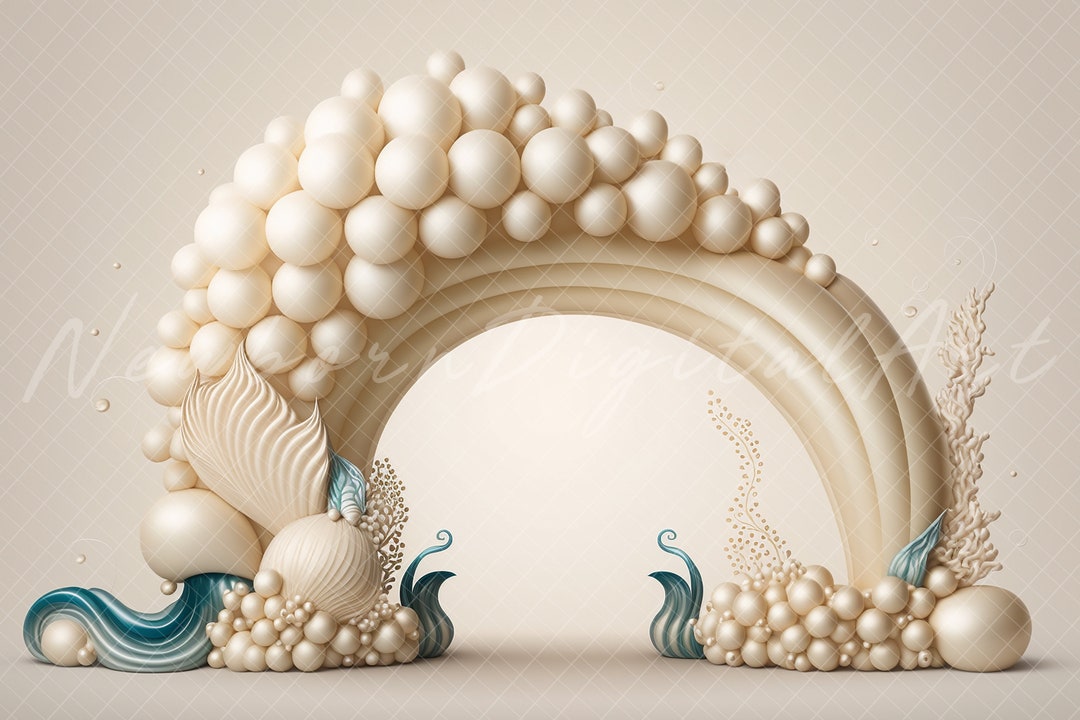 Mermaid Backdrop, Ocean Backdrop, Digital Background, Printable ...