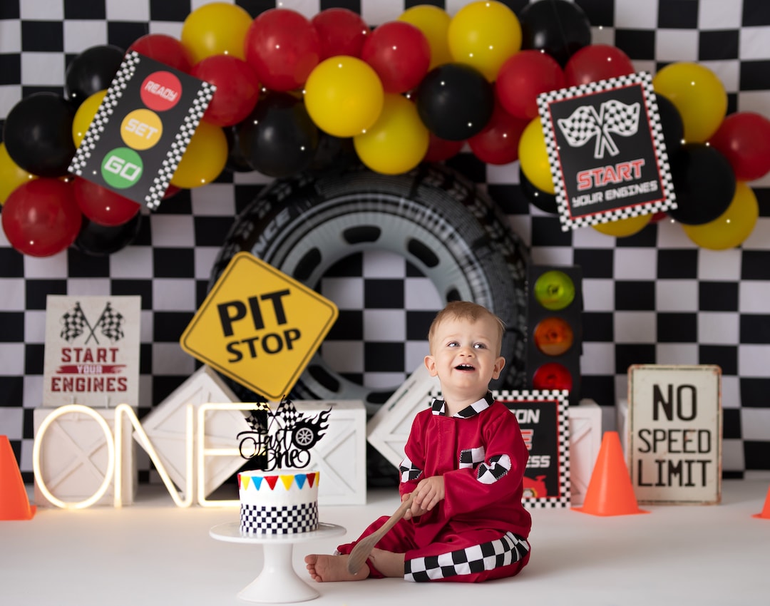 Race Car Backdrop, Racing Backdrop, Printable Backdrop, Cake Smash ...