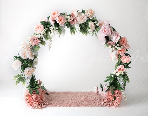 Digital Backdrop Flower Arch Backdrop Digital Drop Spring - Etsy