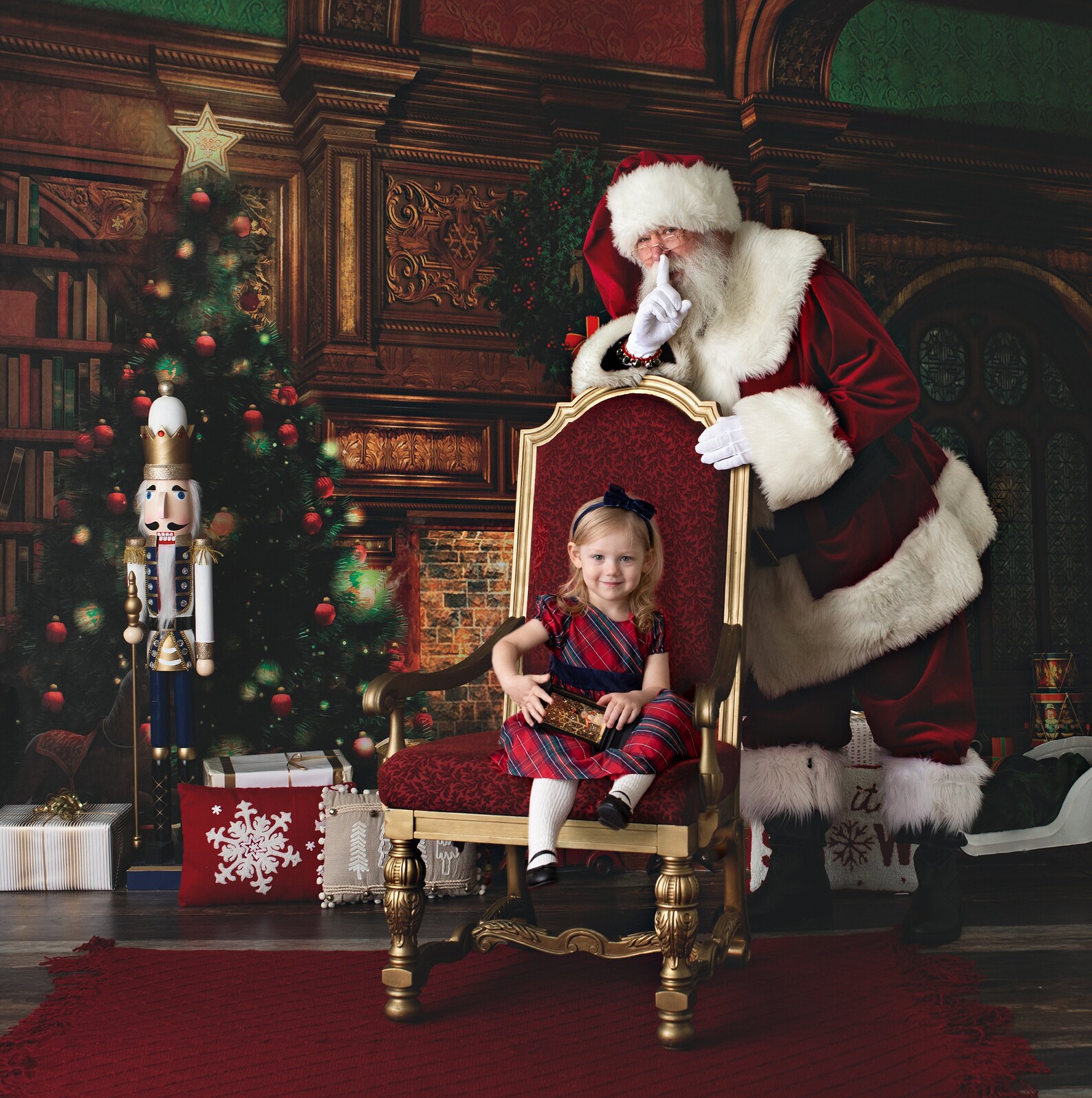 Santa Digital Backdrop, Christmas Backdrop, Santa Overlay, Digital ...