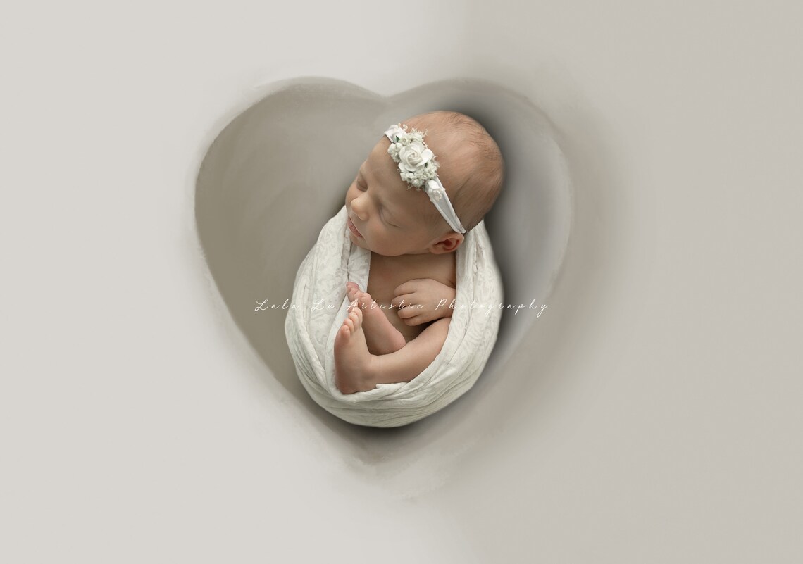 Newborn Digital Backdrop Beanbag Heart Prop Newborn - Etsy