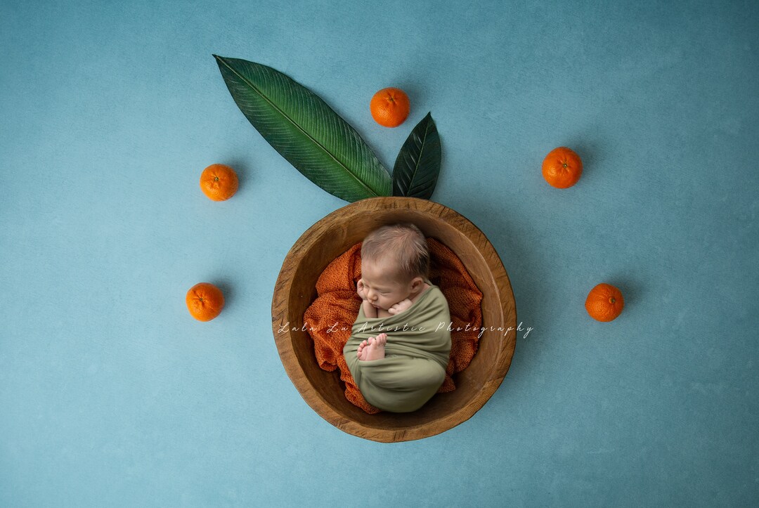 Newborn Digital Backdrop, Newborn Orange Prop, Newborn Background ...