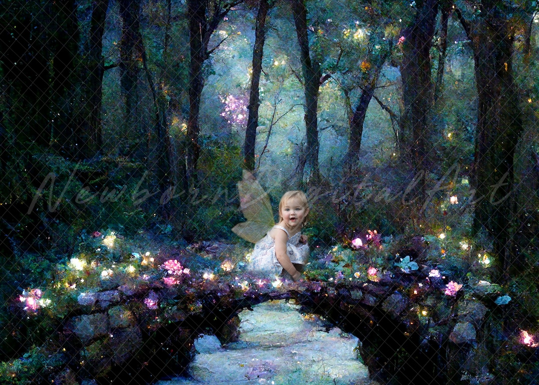 Fairy Backdrop, Woodland Backdrop, Fairy Background, Digital Backdrop ...