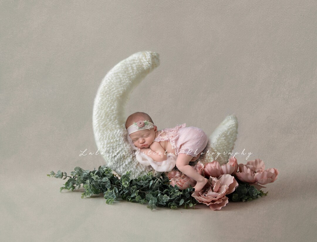 Newborn Digital Backdrop, Newborn Moon Prop, Newborn Background ...