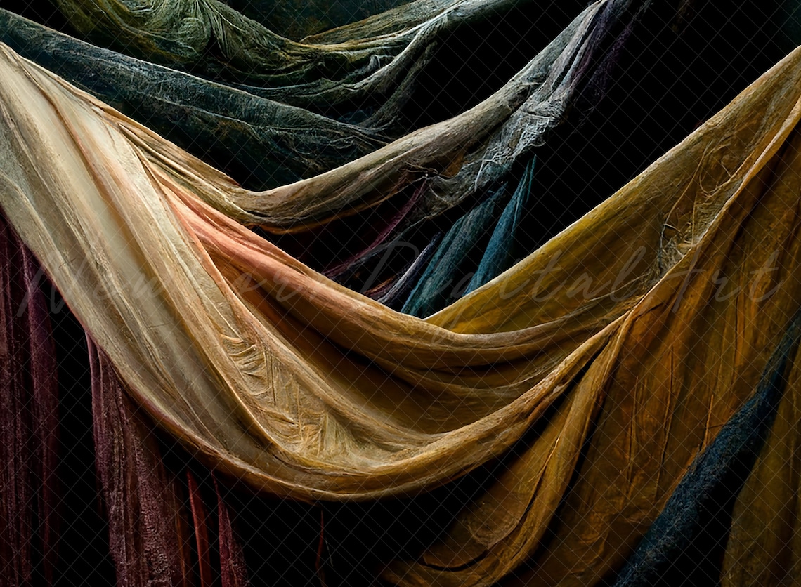 Draped Fabric Backdrop Boho Backdrop Digital Background - Etsy