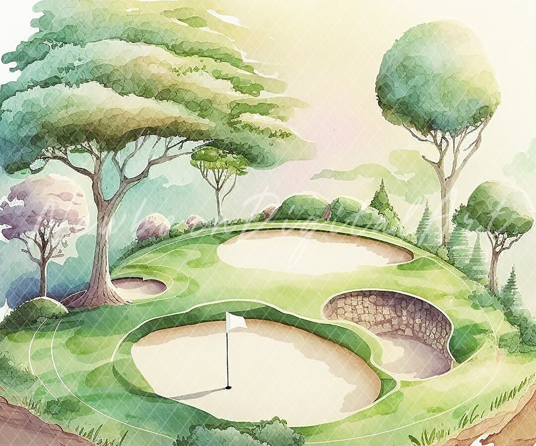 Hole in One Backdrop, Golf Backdrop, Digital, Printable, Cake Smash ...