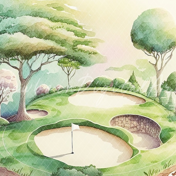 Golf Course Backdrop - Etsy