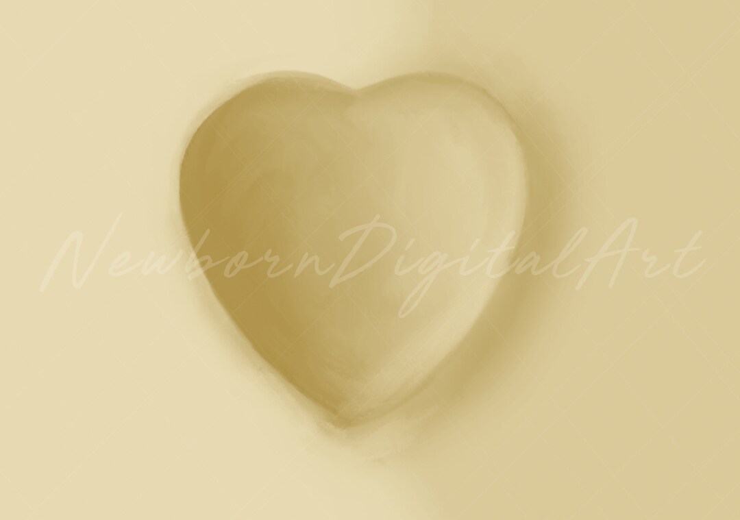 Newborn Digital Heart Prop, Newborn Digital Backdrop, Digital Prop ...