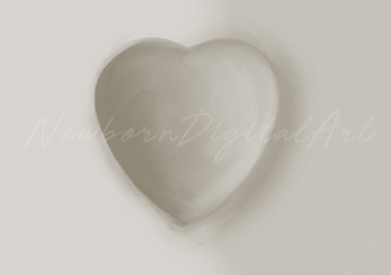 Newborn Digital Backdrop Beanbag Heart Prop Newborn - Etsy