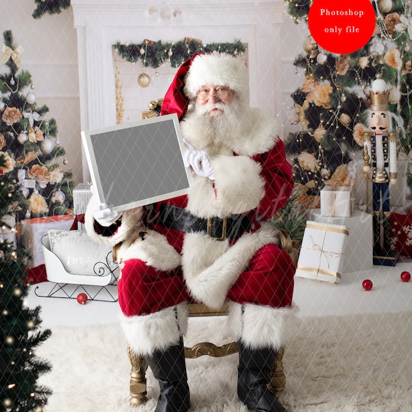 Santa Backdrop - Etsy