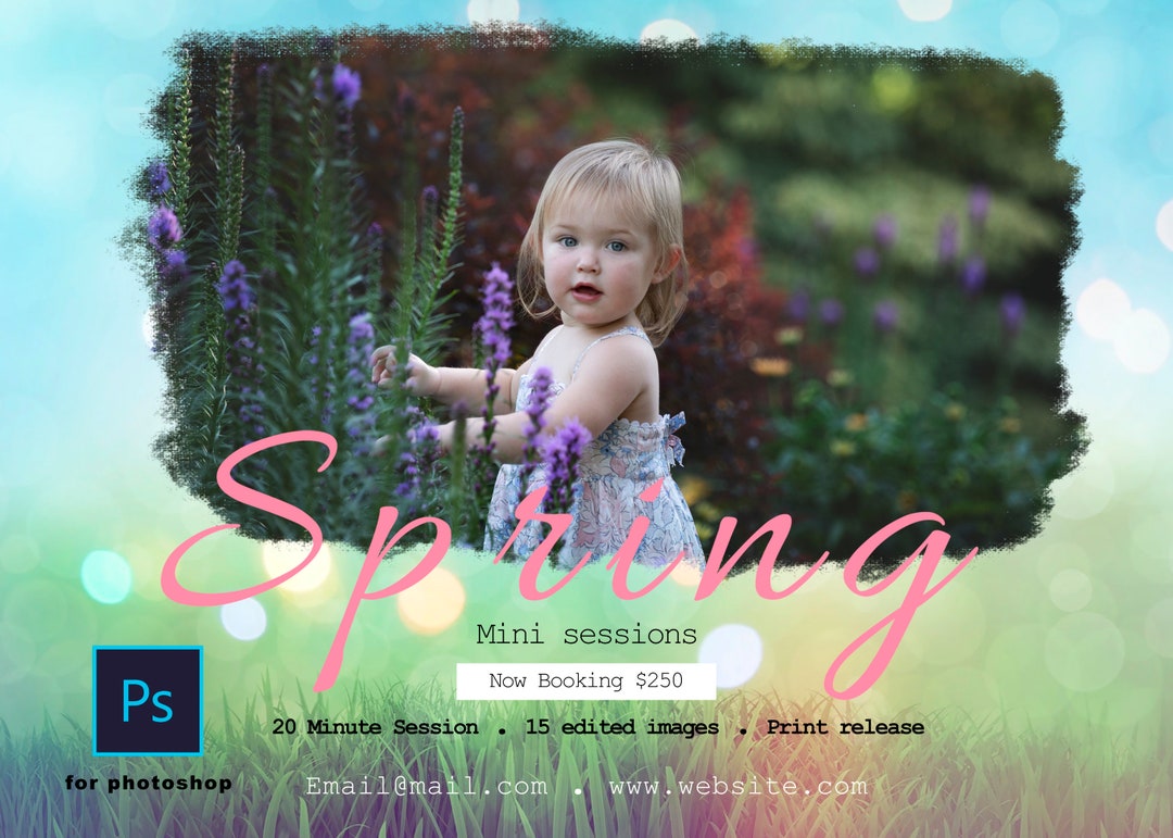 Spring Mini Session Template, Photography Marketing Template, Mini ...