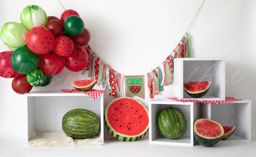 Watermelon Backdrop, Watermelon Digital Backdrop, Printable Backdrop ...