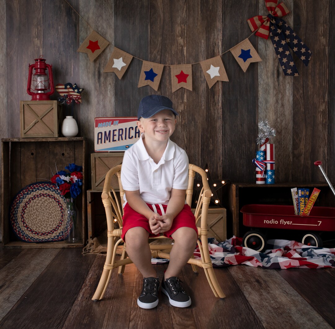 4th of July Backdrop, Digital Backdrop, Red White and Blue, Patriotic ...