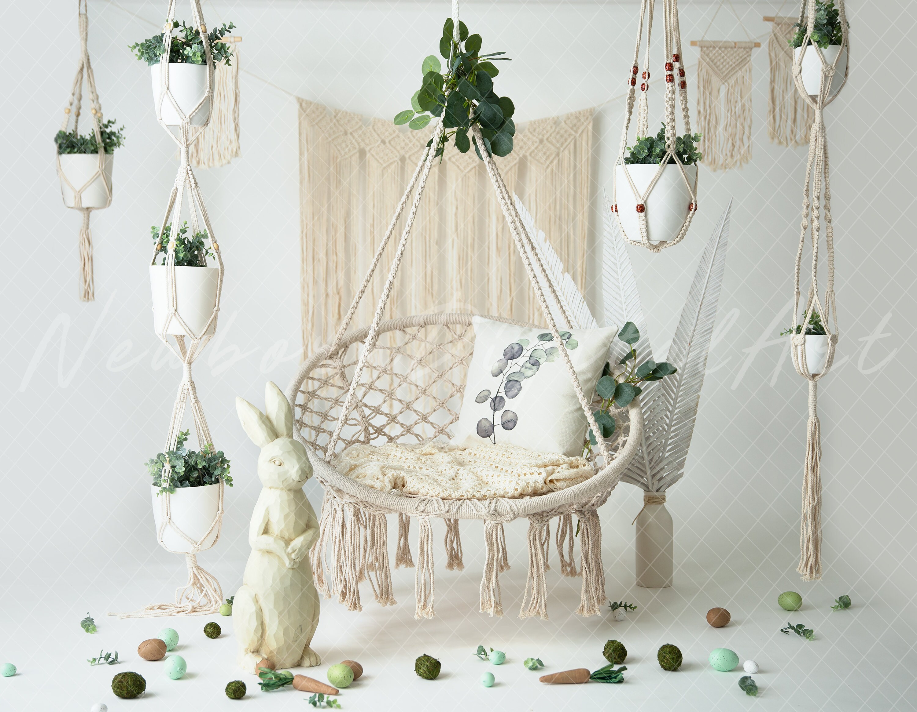 Easter Digital Backdrop Boho Easter Backdrop Digital - Etsy Singapore