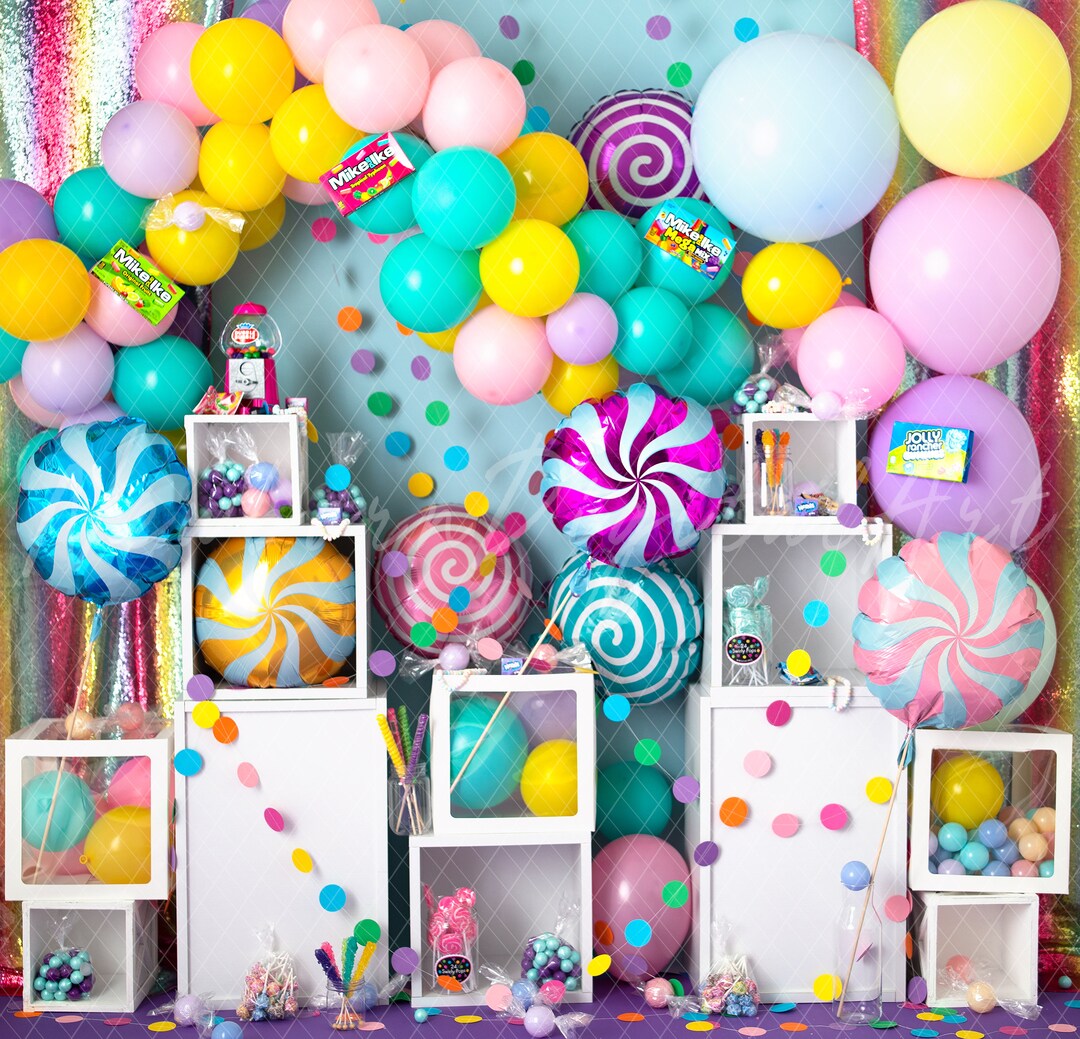 Candy Backdrop, Printable Backdrop, Digital Backdrop, Sweets Backdrop ...