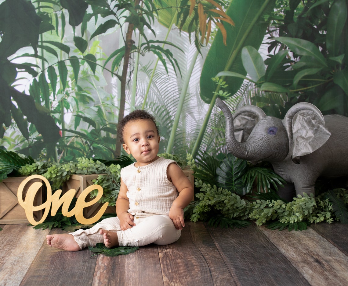 Safari Backdrop Elephant Backdrop Wild One Backdrop Jungle - Etsy