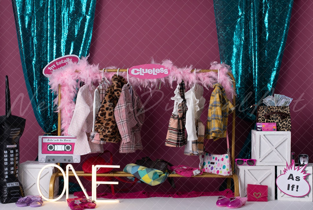 Clueless Inspired Backdrop, 90's Backdrop, Digital Backdrop, Printable ...