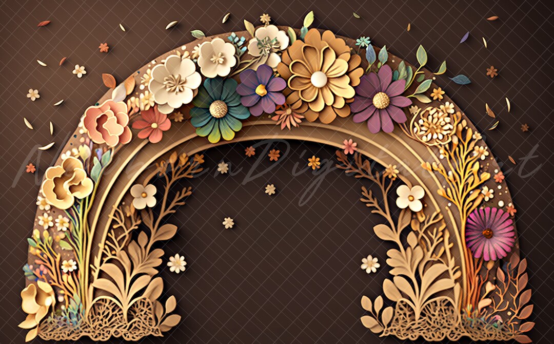 Boho Backdrop, Boho Rainbow Backdrop, Printable Backdrop, Cake Smash ...