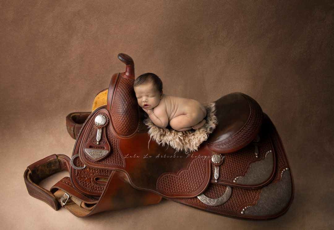 Newborn Digital Backdrop, Horse Saddle, Newborn Background, Digital ...