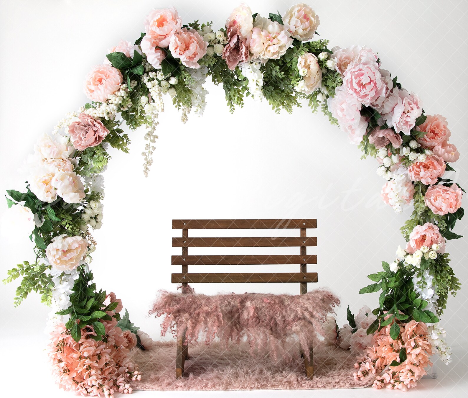 Newborn Digital Backdrop Flower Arch Backdrop Digital Prop | Etsy