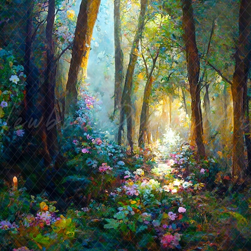 Magical Forrest Backdrop Woodland Backdrop Fairy Background - Etsy