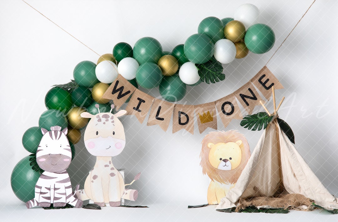 Wild ONE Backdrop, Digital Backdrop, Printable Backdrop, Safari ...