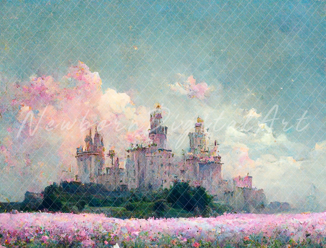 Princess Castle Backdrop, Princess Backdrop, Digital Download ...