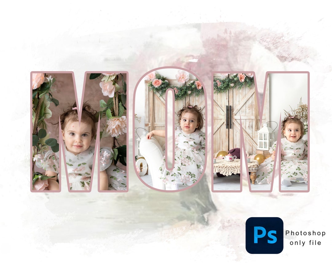 Mother's Day Backdrop, Digital Background, Printable, Mom Letters, Mom ...