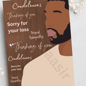 Black Sympathy Cards, Black Bereavement, Sorry for Your Loss ...