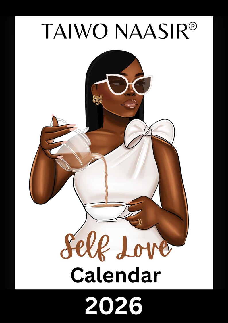 Black Calendar, 2026 Calendar, Afrocentric Calendar, Gifts for Her ...