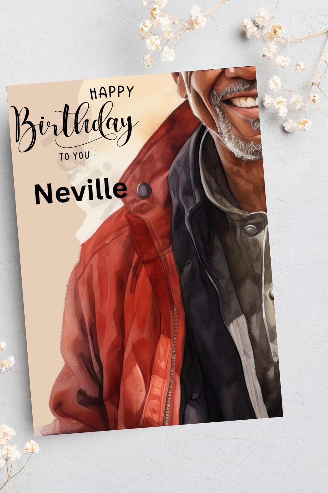 Black Man Card, Personalised Cards, Birthday Card, Afrocentric Cards ...