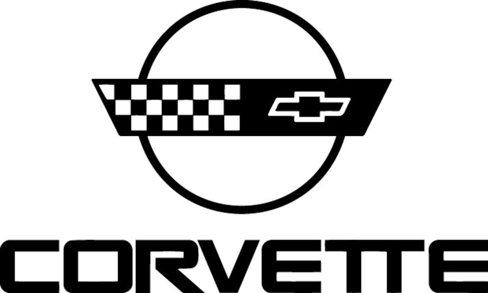 Corvette Flags Chevrolet Classic Logo Vector Car Emblem | Etsy
