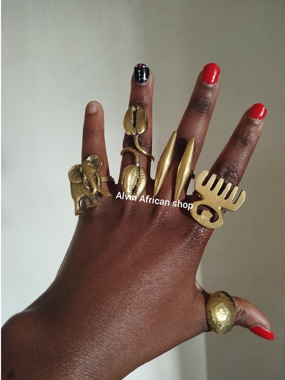 5 Brass Rings,wholesale Brass Rings,statement Rings,adjustable Brass ...