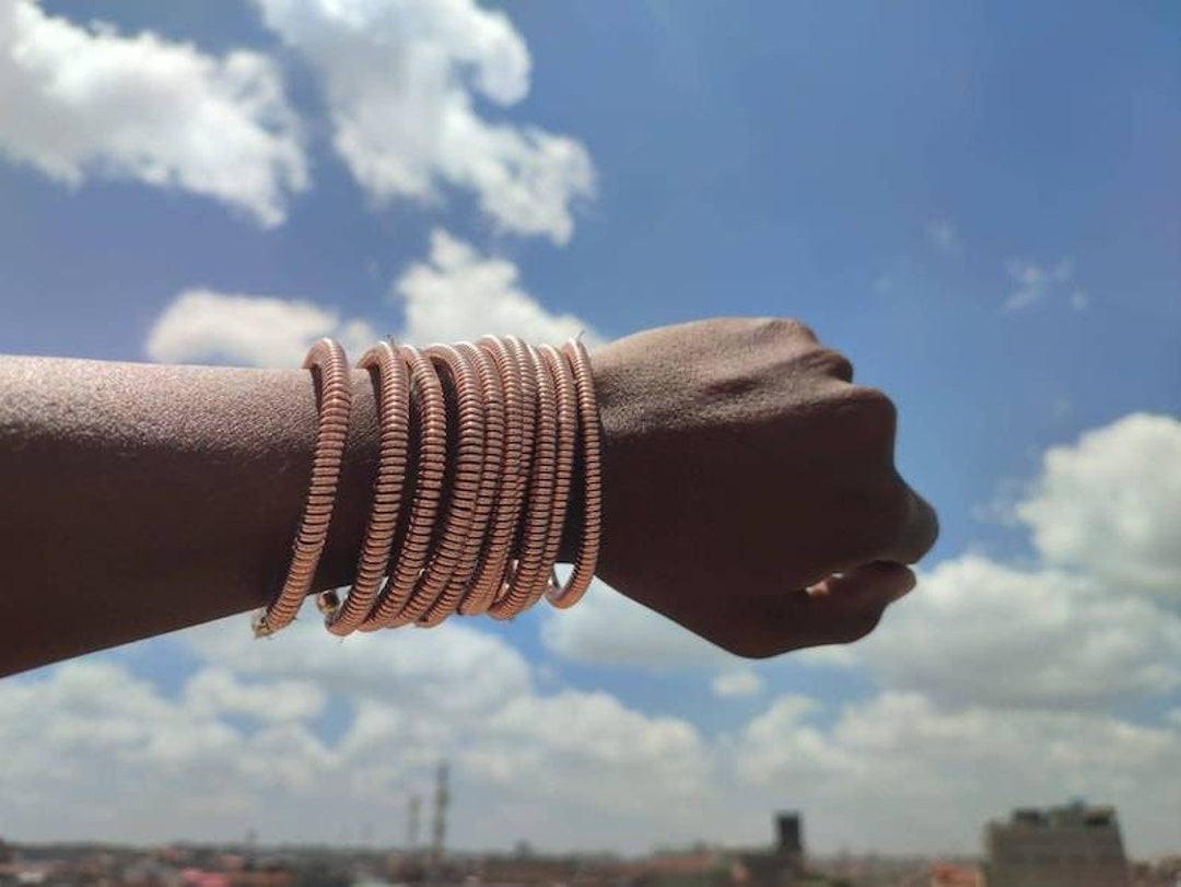 4 African Copper Bracelets,wholesale Copper Ankh Bracelets, Copper ...